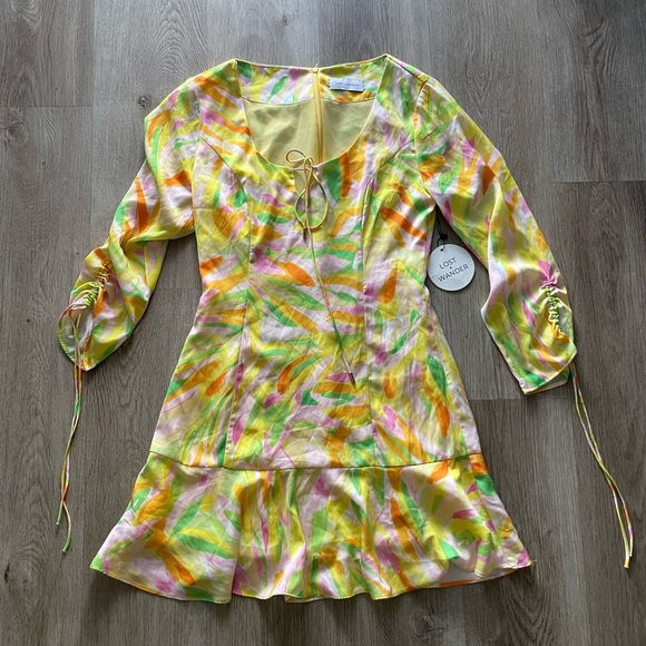 Lost + Wander | Dresses | Lost Wander Wild Cosmos Yellow Pink Long ...